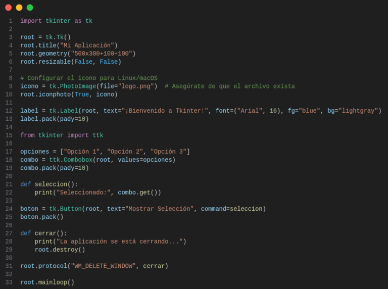 Biblioteca Tkinter – Python – Apuntes de Walther Curo